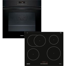 Constructa Backofen-Set &raquo;CF4M28063&laquo; mit Teleskopauszug nachr&uuml;stbar Pyrolyse-Selbstreinigung schwarz Powerstufe f&uuml;r alle Induktions-Kochzonen