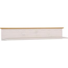 OTTO home Wandregal &raquo;Indra&laquo; aus massiver Kiefer, 120 cm breit gelb Massivholz B/H/T: 120cm x 20cm x 32cm