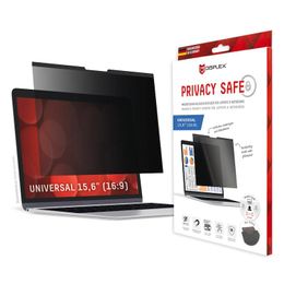 Displex Displayschutzfolie &raquo;Privacy Safe - Universal 15,6, 16:9&laquo; Blickschutzfilter schwarz Kunststoff Praktisches Filz-Sleeve: sichere Aufbewahrung und 