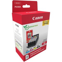 Tintenpatrone &raquo;CLI-581XL BK/C/M/Y Tinte mit hoher Reichweite + Fotopapier Value Pack&laquo; bunt Original Canon Tinte produziert durchschnittlich 35 % mehr 