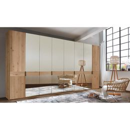 Wiemann Kleiderschrank &raquo;Cardiff&laquo; inkl. T&uuml;rd&auml;mpfung braun Floatglas, Hartfaserplatte, Holzwerkstoff, Massivholz Bianco-Eiche-Nachbildung, B/H/T: 
