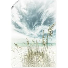 Artland Wandbild &raquo;Himmlische Stille am Strand Vintage&laquo; Strandbilder 1 Stk. tlg. als Leinwandbild, Poster in verschied. Gr&ouml;&szlig;en wei&szlig; B/H/T: 80cm x 120cm, Poster