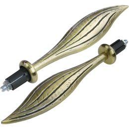 Liedeco Gardinenstangen-Endst&uuml;ck &raquo;Endst&uuml;ck, Endknopf Blatt "Esperanca" f&uuml;r 16 mm Stangen&laquo; Endst&uuml;ck, Endknopf schwarz 2 Stk.
