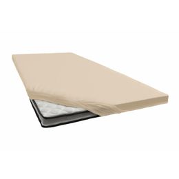 Janine Spannbettlaken &raquo;TOPPER 5001&laquo; mit Rundumgummizug beige Jersey-Elasthan, Obermaterial: 95% Baumwolle, 5% Elasthan 1 Stk., Jersey-Elasthan, 140x200 