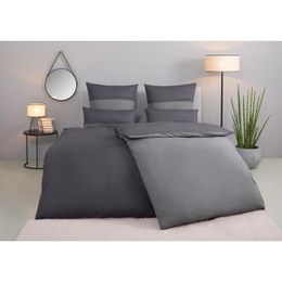 Tom Tailor HOME Bettw&auml;sche &raquo;Henry&laquo; 3 Bettw&auml;sche aus Baumwolle, mit GRATIS-Zugabe: Sporthandtuch grau Renforc&eacute;, Obermaterial: 100% Baumwolle B/L: 135cm
