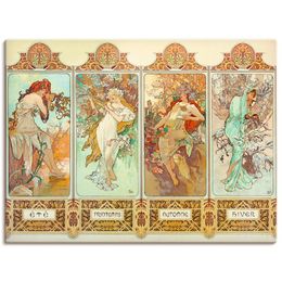 Artland Leinwandbild &raquo;Die vier Jahreszeiten, 1896&laquo; Gruppen & Familien 1 Stk. tlg. auf Holzrahmen gespannt braun Leinwand B/H/T: 60cm x 45cm, Leinwandbild 