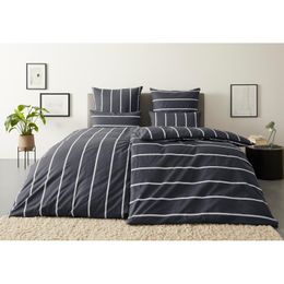 OTTO home Wendebettw&auml;sche &raquo;MIETTE&laquo; 2 Stk. mit modernen Streifen, Bettw&auml;sche ab Gr. 135x200 cm erh&auml;ltlich grau Renforc&eacute;, Obermaterial: 100% Baumwolle B