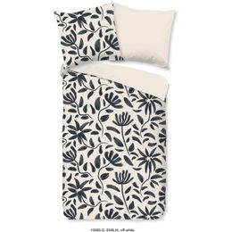 Good Morning Wendebettw&auml;sche &raquo;Emilia&laquo; 2 Stk. 100% Baumwolle, Renforc&eacute;, Rei&szlig;verschluss, Wendeoptik, Simple, Natur schwarz-wei&szlig; Renforc&eacute;, Obermaterial: 