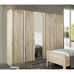 Wiemann Kleiderschrank &raquo;Meran&laquo; beige Holzwerkstoff B/H/T: 246,3cm x 196cm x 58cm, T&uuml;ren: 5 Stk.