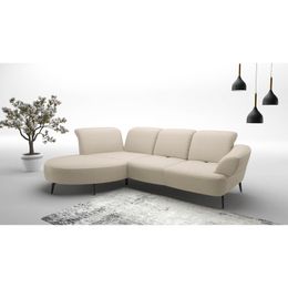 Sit & More sit&more Ecksofa &raquo;Dance, L-Form, inkl. Sitztiefenverstellung&laquo; inkl. Click&Seat, optional mit Kopfteilverstellung beige 95%Polyester 5%Polyamid B/H/T: 
