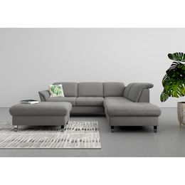 Sit & More sit&more Ecksofa &raquo;Maggiore L-Form&laquo; wahlweise mit Kopfteilverstellung, Schlaffunktion und Stauraum grau 98% Polyester, 2% Polyamid B/H/T: 261cm x 224cm