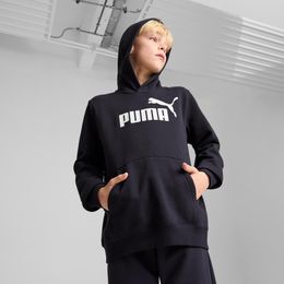 Puma Jungen Kapuzensweatshirt "ESS NO 1 LOGO HOODIE FL B", blau, Gr. 128, bedruckt, Fleece, Obermaterial: 66% Baumwolle, 34% Polyester, Sweatshirts,
