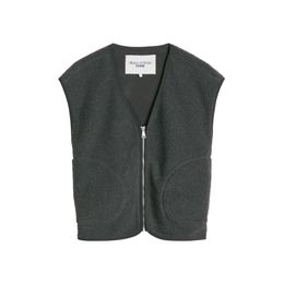 Marc O'Polo Damen Sweatweste "aus recyceltem Polyester"light graphite, Gr. XXL, MARC O'POLO DENIM, unifarben, Obermaterial: 100% Polyester, Westen