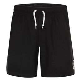 Converse Jungen Badeshorts, schwarz, Gr. 134, bestickt, unifarben, Popeline, Polyester, Badehosen, schnelltrocknendes Material, leichtes Obermaterial