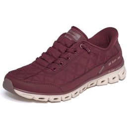 Skechers Damen Slip-On Sneaker "GLIDE-STEP", Gr. 42, rot, Synthetik, Textil, Schuhe, Freizeitschuh, Slipper mit No Tie Fit zum Schlupfen