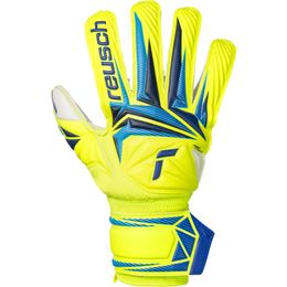Reusch M&auml;dchen Torwarthandschuhe "Attrakt Advance Junior", gelb, Gr. 7, 34% Polyester, 25% Latex, 5% Lederimitat, 1% Baumwolle, Handschuhe, mit
