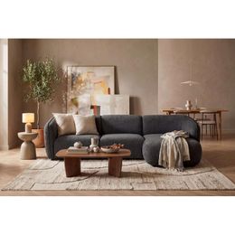 Home Affaire Ecksofa &raquo;OSTRUP Rundsofa, L-Form, Naturt&ouml;ne, Boucle oder Chenille&laquo; Breite 280 cm, organische Form mit sanften Rundungen grau 100% 