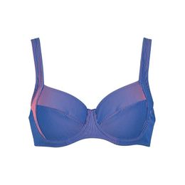 Naturana Bikini-Oberteil in Blau/ Pink - 55% | Gr&ouml;&szlig;e 42F-Cup | Damen-bademode