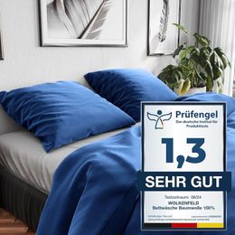 Bettw&auml;sche &raquo;Renforc&eacute; Bettw&auml;sche Baumwolle - Nat&uuml;rlich weiches Schlafgef&uuml;hl&laquo; 2 tlg. 135x200 cm, 155x220 & &Uuml;bergr&ouml;&szlig;en I inkl. Kissenbez&uuml;ge 80x80 I uni 
