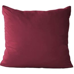 Primera Kissenbezug &raquo; Mako-Feinjersey Kissenbezug im Doppelpack&laquo; In vielen Uni-T&ouml;nen rot Feinjersey, Obermaterial: 100% Baumwolle B/L: 80cm x 80cm, 2 Stk., 