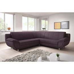Trendmanufaktur Ecksofa &raquo;Rondo II, zeitlos & elegant, bequeme Armlehnen, L-Form&laquo; wahlweise mit Federkern, wahlweise mit Bettfunktion, B/T 267/247cm 