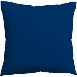 Schlafgut Kissenbezug &raquo;Premium Kissenbezug Woven Satin (1 St)&laquo; Ton-in-Ton Rei&szlig;verschluss, Fadendichte von 300tc, Uni, OEKO Tex blau Mako-Satin, Obermaterial: 
