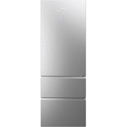 Haier K&uuml;hl-/Gefrierkombination Combi 3D 70 &raquo;HTW7720BNMM&laquo; 200,6 cm hoch 70 cm breit silber Separate K&uuml;hlkreisl&auml;ufe f&uuml;r K&uuml;hlen und Gefrieren