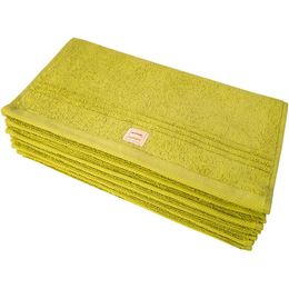 Dyckhoff Gaestehandtuecher &raquo;Nature&laquo; gr&uuml;n Frottier, Obermaterial: 100% Baumwolle B/L: 30cmx50cm, 6 Stk., Frottier