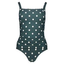 Lascana Badeanzug in Gr&uuml;n/ Creme - 58% | Gr&ouml;&szlig;e 42D-Cup | Damen-bademode