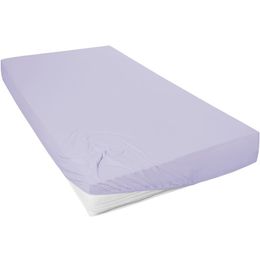 Primera Spannbettlaken &raquo;Mako-Feinjersey Spannbetttuch&laquo; Geeignet f&uuml;r Standardmatratzen bis 22 cm, 100% Baumwolle lila Mako-Jersey, Obermaterial: 100% Baumwolle