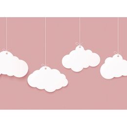 Livingwalls living walls Fototapete &raquo;Designwalls Clouds 3&laquo; glatt Vlies, Wand, Schr&auml;ge, Decke rosa Vlies B/L: 3,5m x 2,55m