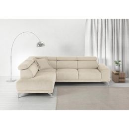 3C Candy Ecksofa &raquo;Greve Sofa immer mit manuelle Kopfteilverstellungen, modern, elegant&laquo; wahlweise motorischer Sitzvorzug, bequem und zeitlos, L-Form 