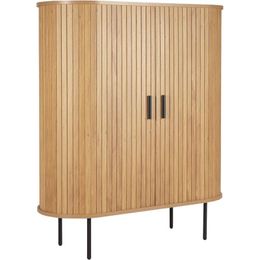 M&ouml;bilia Kommode 2 Schiebet&uuml;ren braun Melamin, Metall B/H/T: 100cm x 118cm x 40cm, Natur, Schwarz, 2 Stk.