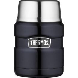 Thermos Thermobeh&auml;lter &raquo;Stainless King&laquo; Randvollvolumen: 470 ml, F&uuml;llmenge / Volumen: 330-350 ml blau Edelstahl B/H/L: 14,2cm