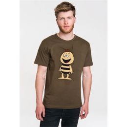 logoshirt Herren T-Shirt "Die Biene Maja - Willi", braun, Gr. XL, unifarben, 100% Baumwolle, Shirts, mit coolem Print