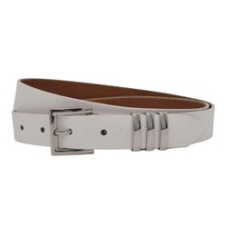 AnnaMatoni Damen Lederg&uuml;rtel "AnnaMatoni AnnaMatoni Damen Lederg&uuml;rtel mit silberfarbener", wei&szlig;, Gr. 80, 100% Leder, G&uuml;rtel