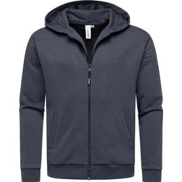 Ragwear Herren Sweatjacke "Natten", grau, Basic, Gr. S, Material: 70% Baumwolle, 30% Polyester, Sweatjacken, Weiche Herren Alltagsjacke mit Kapuze