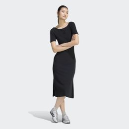 Damen Shirtkleid "W AK SL RIB DRE", schwarz, Gr. M, adidas Sportswear, Obermaterial: 46% Baumwolle, 45% Viskose, 9% Elasthan, Kleider, f&uuml;r Erwachsene