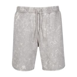 Urban Classics Herren Sweatshorts "Urban Classics Washed Piped Shorts", grau, Gr. L, unifarben, 100% Baumwolle, Hosen