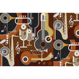 Livingwalls living walls Fototapete &raquo;Walls by Patel Wall Of Sound 1&laquo; glatt Vlies, Wand, Schr&auml;ge beige Vlies B/L: 4m x 2,7m