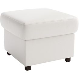 Sit & More sit&more Polsterhocker &raquo;Montego&laquo; wei&szlig; B/H/T: 58cm x 46cm x 58cm, NaturLEDER