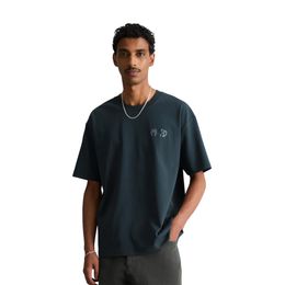 Marc O'Polo Herren T-Shirt "mit gro&szlig;em R&uuml;ckenprint", blau, Basic, Gr. S, MARC O'POLO DENIM, unifarben, Obermaterial: 100% Baumwolle, Shirts