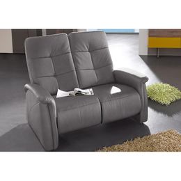 exxpo - sofa fashion 2-Sitzer &raquo;Tivoli, Kinosofa, bequem und komfortabel durch die Relaxfunktion&laquo; (2-sitzig), schmale Armlehnen, hohe R&uuml;ckenlehne grau 