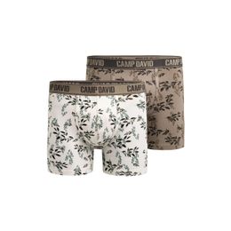 CAMP DAVID Herren Boxershorts "Set:", Gr. XXL, braun, Material: 95% Baumwolle, 5% Elasthan, bedruckt, Unterhosen, mit All Over Print