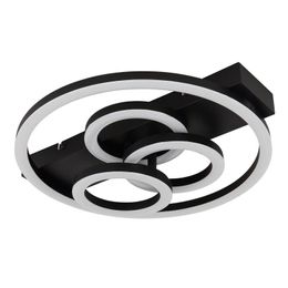 Globo LIGHTING LED Deckenleuchte &raquo;DARRYL I&laquo; LED-Modul 1 Stk. warmwei&szlig; - kaltwei&szlig; Deckenlampe, rund, Wohnzimmer, Schlafzimmer schwarz 1 Stk.