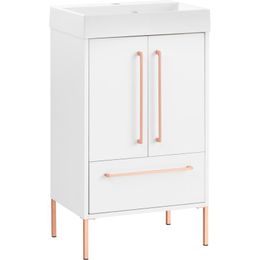 Schildmeyer Waschtisch &raquo;Sari&laquo; Solide Verarbeitung - Dieses Produkt ist in Deutschland gefertigt wei&szlig; B/H/T: 50cm x 89,2cm x 36cm