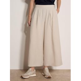 Apricot Damen Palazzohose "Weite Hose", beige, Gr. 40, uni, gewebt, Obermaterial: 93% Lyocell CLY. 7% Leinen LI., Hosen, aus Slub-Leinen