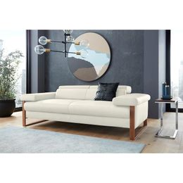 W.Schillig 2-Sitzer &raquo;finn wahlw. mit Sitztiefenverstellung & Kopfst&uuml;tzenverstellung, bequem&laquo; German Design Award 2016, Fu&szlig;gestell Nussbaum natur, 