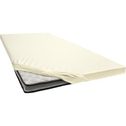 Estella Spannbettlaken &raquo;Jersey Topper aus Baumwolle mit Elasthan&laquo; f&uuml;r Topper bis 10 cm H&ouml;he beige Jersey, Obermaterial: 97% Baumwolle, 3% Elasthan B/L: 200cm,