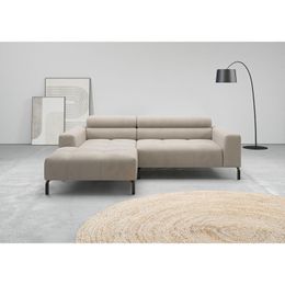 Home Affaire Ecksofa &raquo;Claya, 223 cm breit, L-Form, Kopfteilverstellung&laquo; Moderne Steppung, weicher Polsteraufbau & saugroboterfreundliche H&ouml;he 95% 